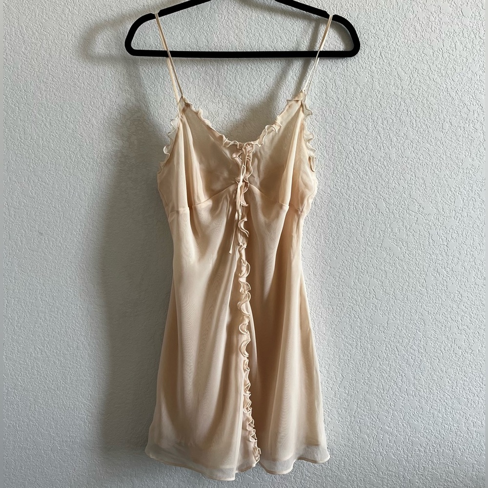 Jones New York Sheer Lingerie Beige Slip Dress Nightg… - Gem